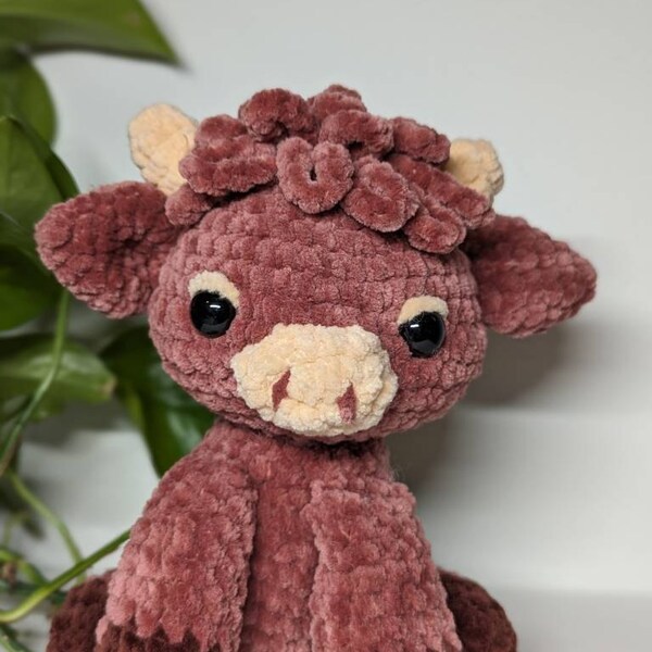 Amigurumi Highland Cow Pattern, Plush Pattern, Stuffed Highland Cow Toy ...