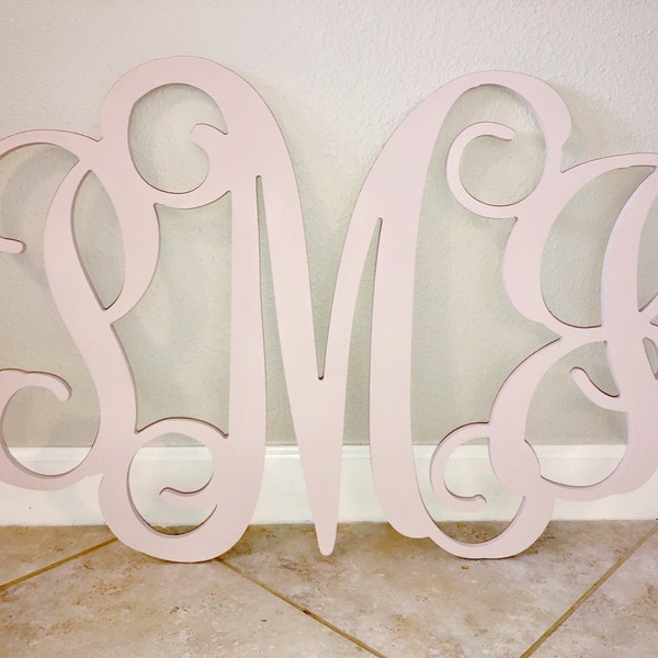 Wall Monogram, Wood Monogram, Nursery Monogram, Wooden Monogram, Wood ...