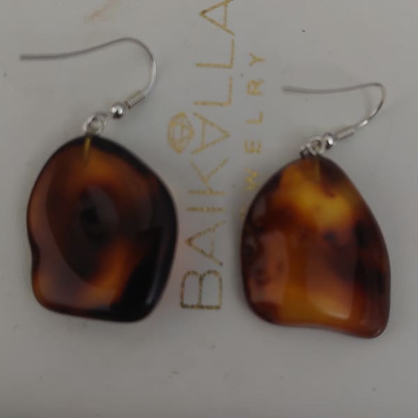 Massive Natural Baltic Amber Pendant, Golden Color Resin Stone Amber ...
