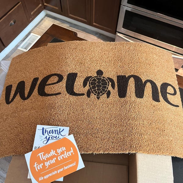 Doormat Come on in We're Awesome Welcome Mat Moving Gift Doormats Porch ...