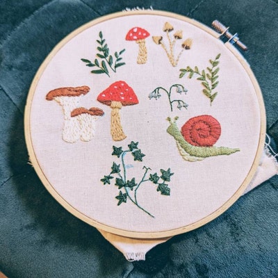 Plant/floral Stick & Stitch 10 Inch - Etsy