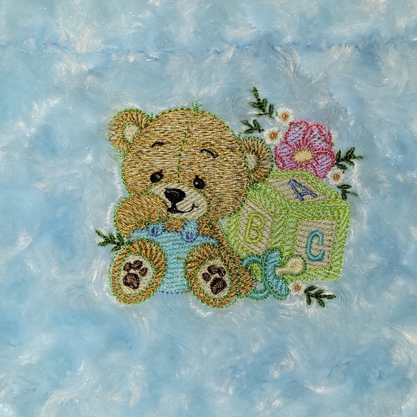Cute BEAR Embroidery Design, Baby Boy Bear Machine Embroidery Design ...