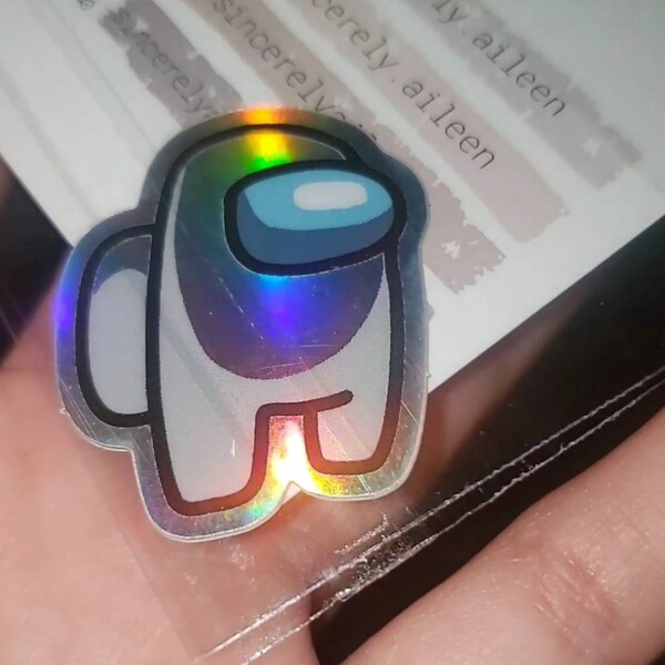 Holographic Among Us Crewmate Sticker - Etsy