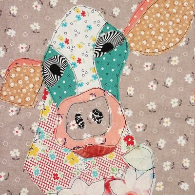Cow Applique Pattern Daisy a Adorable Scrappy Dairy Farm Animal Scrap ...