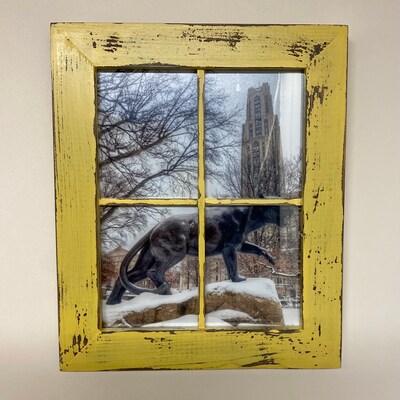 8x10 Distressed Rustic Window Picture Frame, 4 Paned Window Frame ...