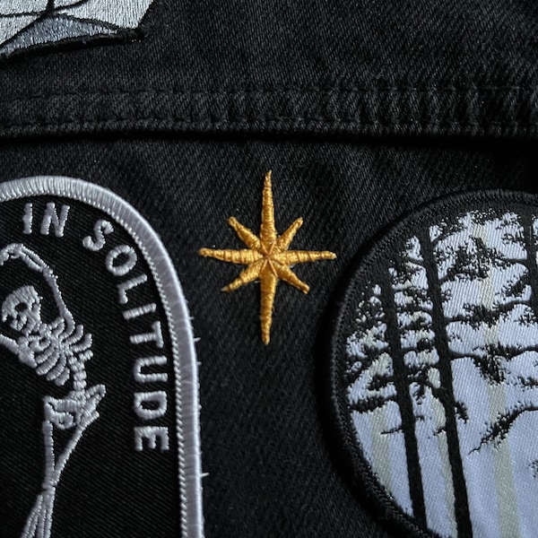 Yellow Gold Nativity Star, Star of Bethlehem, 2 Sizes, Embroidered ...