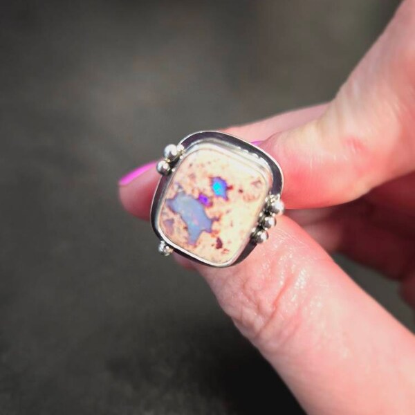 Saturn Silver and Gold Ring, Universe Ring, Circle Ring, Sterling ...