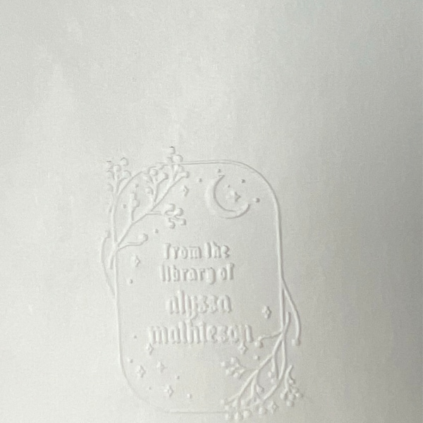 Custom Moon Embosser Book Stamp | Personalized Ex Libris | Wood and ...