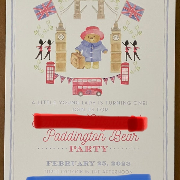 Watercolor London England Invitations // Printable // Printed ...