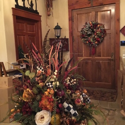 Large Tuscan Floral Arrangement,tuscany Table Centerpiece,luxury Faux ...