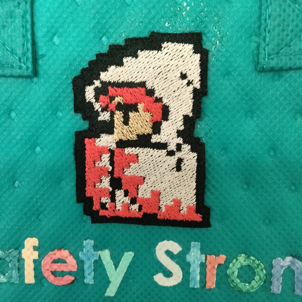 8 Bit Final Fantasy White Mage Shiny Metallic Embroidery Iron on Patch ...