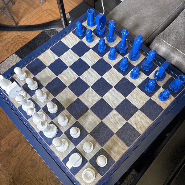 Chess Board & Checker Vinyl Sticker Decal With Classic Real Wood Grain ...