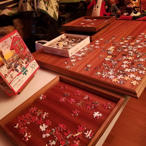 Wooden Nesting Jigsaw Puzzle Sorter Trays - Etsy