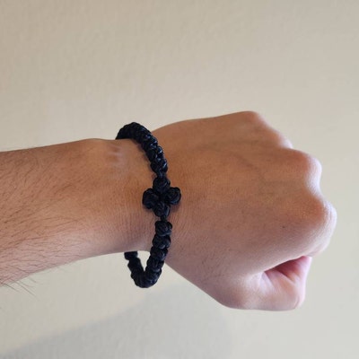 Orthodox Prayer Rope Bracelet 33 Knots Brojanica Komboskini Black ...