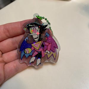 Spamton NEO Deltarune Holographic Keychain - Acrylic and Epoxy Charm 2. ...
