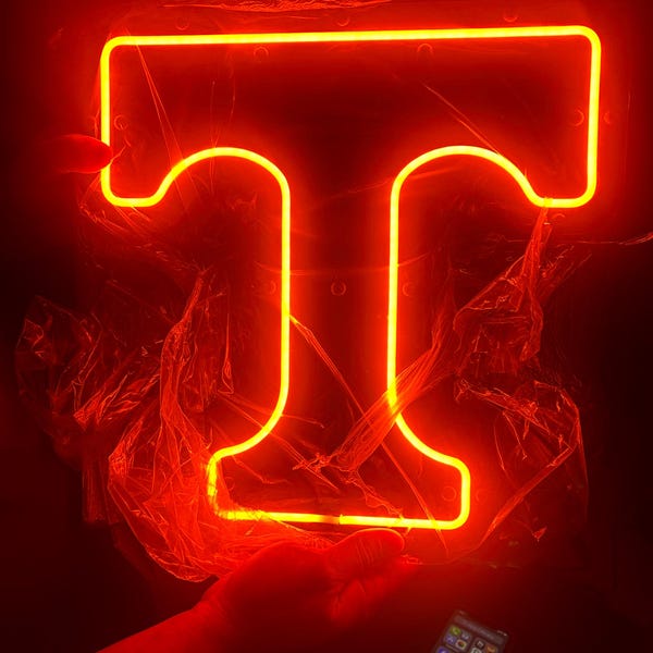 University of Tennessee Vols Power T Neon LED Light Art - Etsy