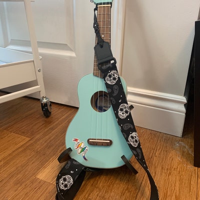 Personalized Skull and Paisley Ukulele Shoulder Strap With - Etsy