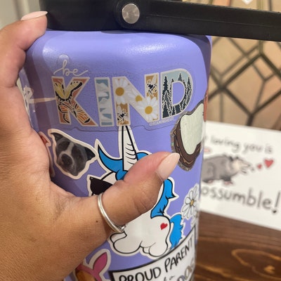 Be Kind Sticker 3x1 Vinyl Sticker Clear Be Kind Sticker Floral ...