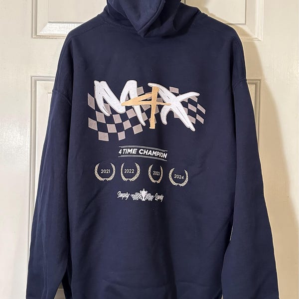 M4X Max Verstappen Hoodie Red Bull Racing F1 Gift 4-time Champion ...