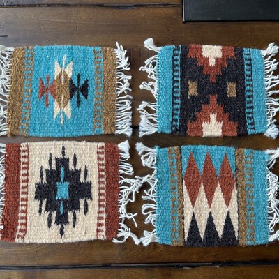 Zapotec Southwest Wool Table Runner / Wall Tapestry Measuring 48 X 16 ...