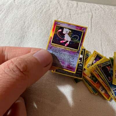 Set of Mini Holographic Card Stickers Pokémon First & Second Gen - Etsy