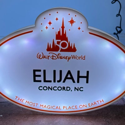 Custom Large 3D Printed Disney Cast Member Name Tag WDW 50th ...