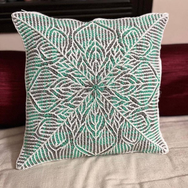 Blomma Square Crochet Pattern: Brioche Pillow Design (PDF, Video Tutorial) - Etsy