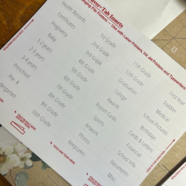 Printable Milestone Tote Labels- School File Folder Labels - Kids DIY ...