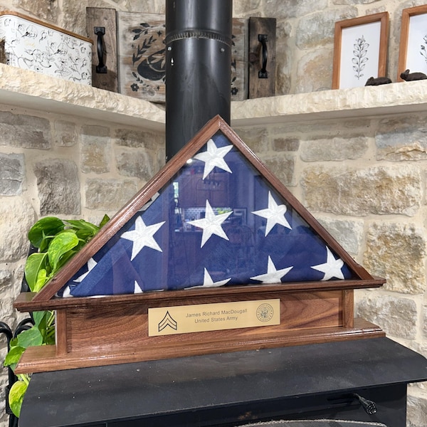US Flag and Certificate Display Case, Marine Corps Shadow Box, Navy ...