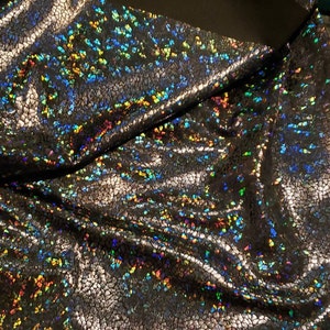 Hologram Reptile Skin Snake Metallic Nylon Spandex 4way Stretch 58/60 ...