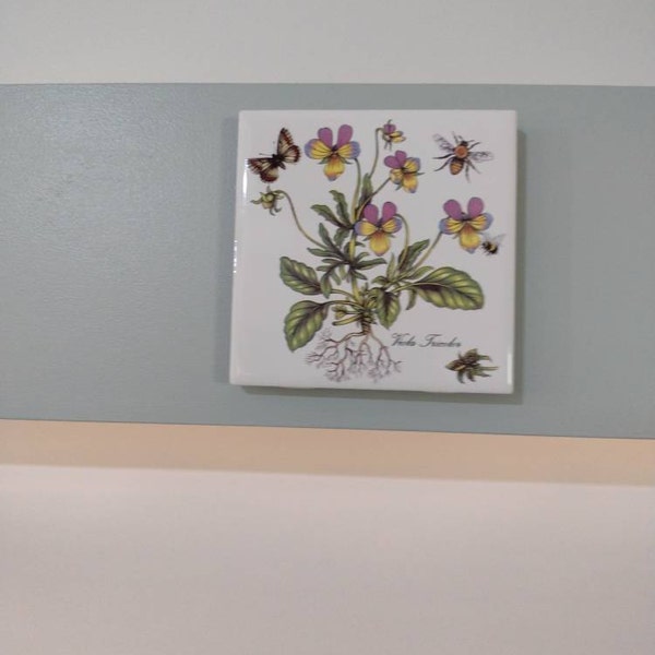 Ceramic Blue Delft Design Set of 4/ 4.25" X 4.25" Kiln Fired Décor Back ...