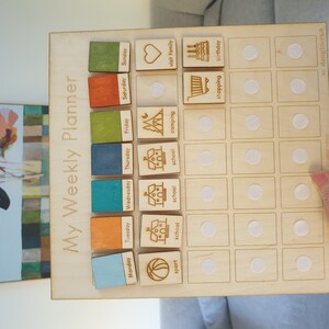 Wooden Daily Routine Chart, My Daily Routine, Routine Chart, Chore ...