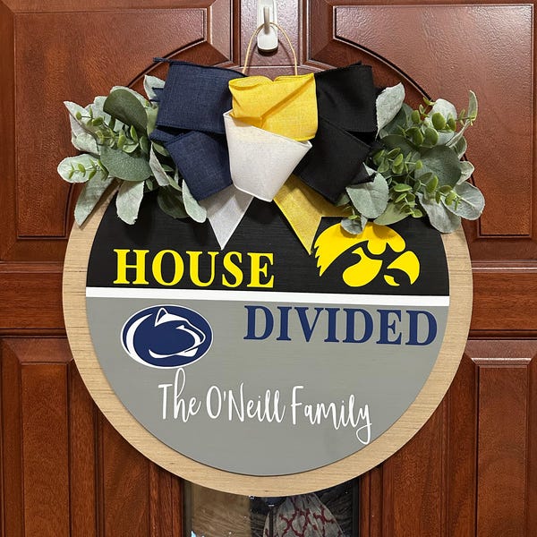 House Divided Door Sign | House Divided Sign | House Divided Wreath ...