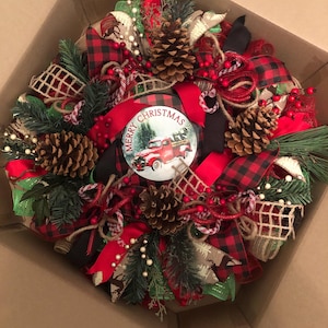 Americana Flag Star Deco Mesh Wreath/4th of July Wreath/patriotic ...