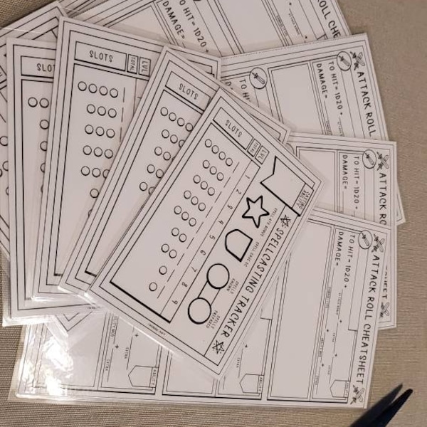 Blank Illustrated PDF Spell and Scroll Cards for Dungeons and Dragons ...