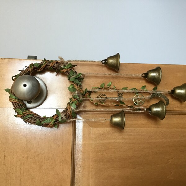Witch Bells for Entry Way Protection, Wiccan Bells on a String Doorknob ...