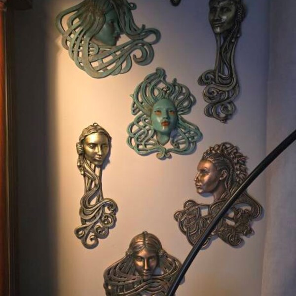 Brigid, Sculpted Beautiful Shieldmaiden 3D Wall Plaque With Celtic ...