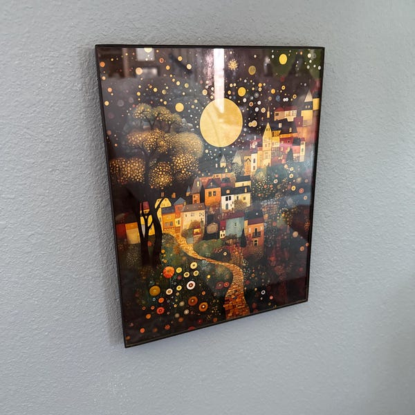 Gustav Klimt Inspired Landscape Art Print Wall Home Decor Poster Mural ...