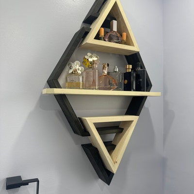 3D Floating Rectangular Shelf. XL Size. 28x 30x5.solid Wood Shelves ...