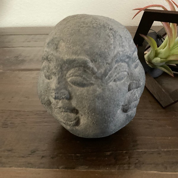 Funny Stone Face, Stone Face Figurine, Stone Carving Face, Funny Face ...