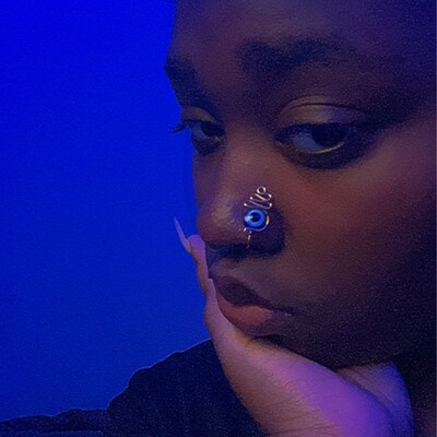 Nose Cuffs With Evil Eye, Nose Cuffs, Fake Nose Rings, Nose Cuff No ...
