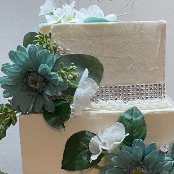 3 Pc Square Cake Dummy Set 4" Thick 6" 8" 10" EPS Foam, Wedding ...