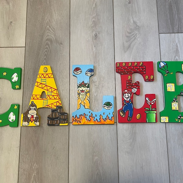 Hand Painted Video Game Letters (PER LETTER) - Etsy