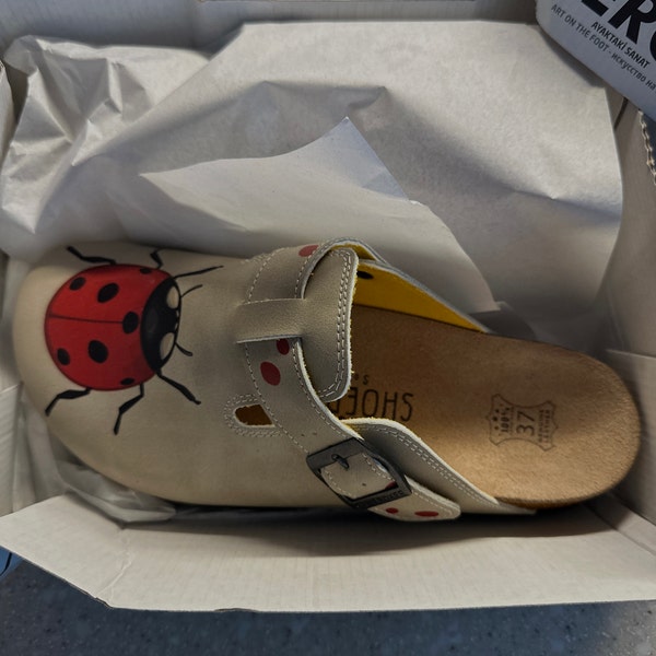 LADYBUG Themed Professional Womens Clogs, Comfortable Nurse & Doctor ...