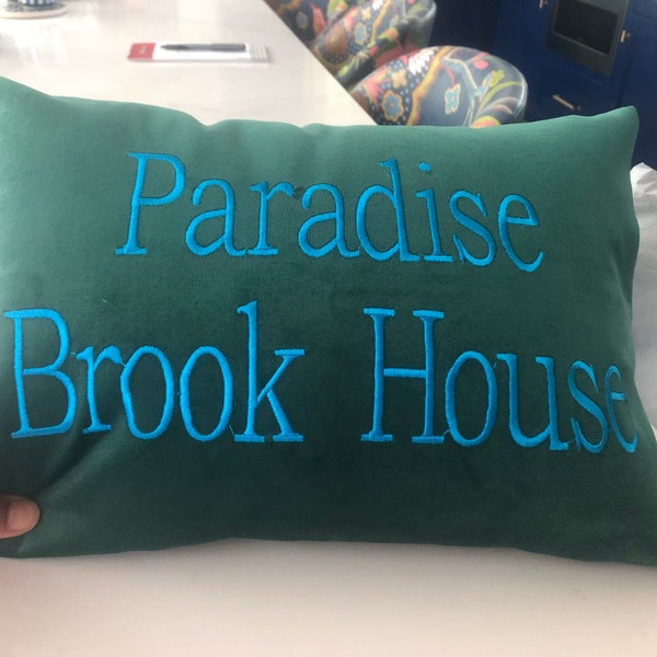 Embroidered Pillow, Personalized Pillow Cover, Gift for Her, Cushion ...