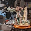Halfling Female Druid Riding Wolf Miniature MZ4250 D&D 5e Dungeons and ...