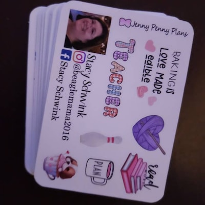 Custom Contact Cards on Premium Matte Sticker Paper - Etsy