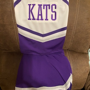 Purple Cheer Uniform, Customized Cheerleading Uniform, Girls Cheer ...