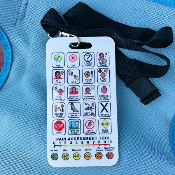 Handytalker® Wallet Sized, Basic Needs Card. Help Your Non Verbal Loved ...