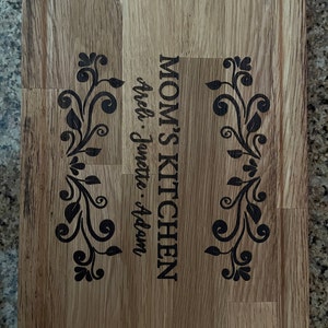 Personalized Mom's Kitchen Design Cutting Board, Gifts for Mom and ...